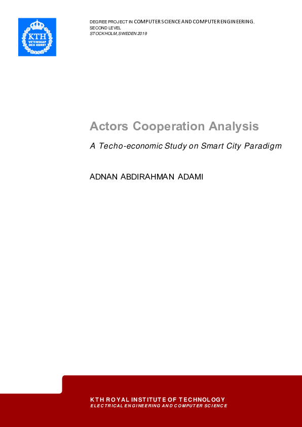 (PDF) Actors Cooperation Analysis