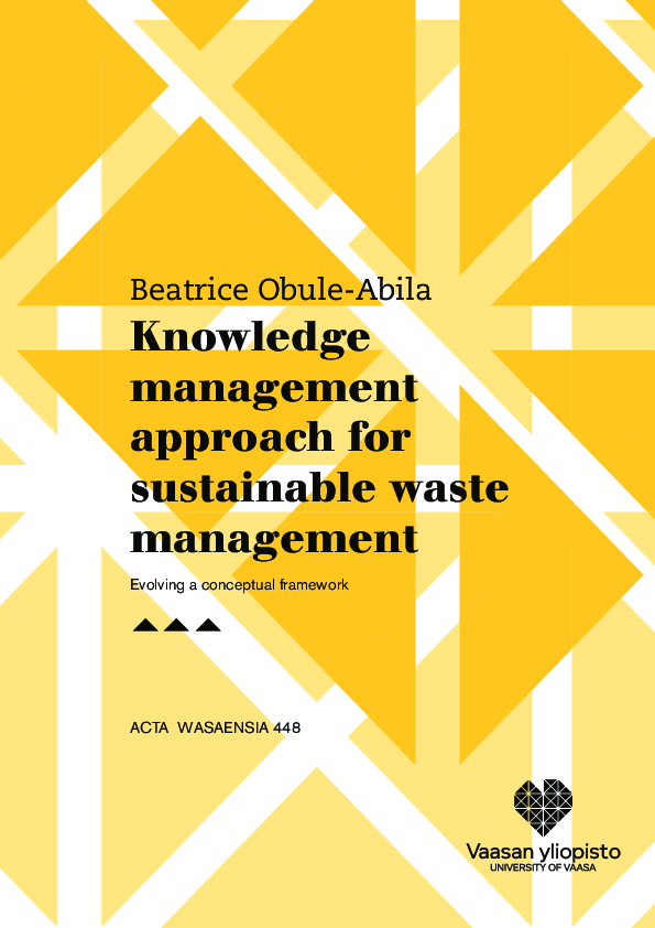 (PDF) Knowledge management approach for sustainable waste management: evolving a conceptual ...