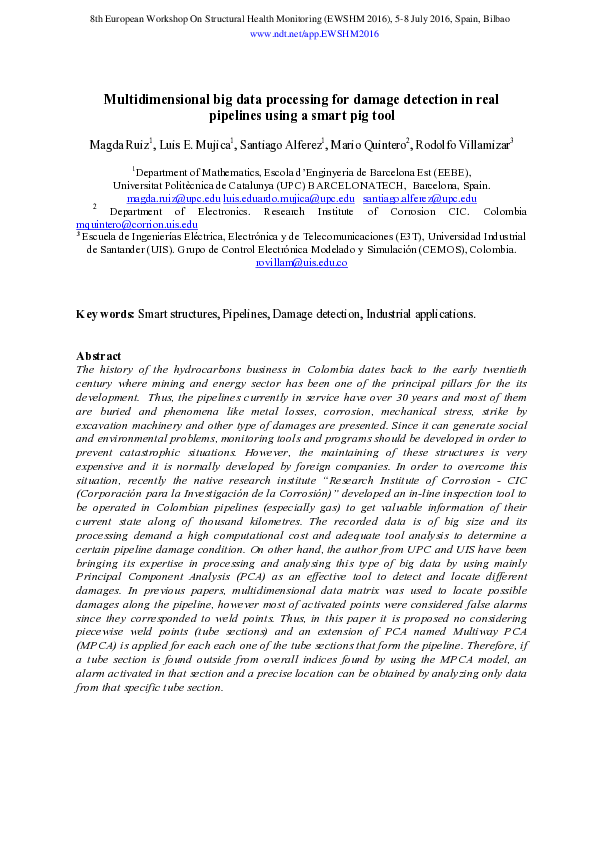 (PDF) Multidimensional big data processing for damage detection in real pipelines using a smart ...