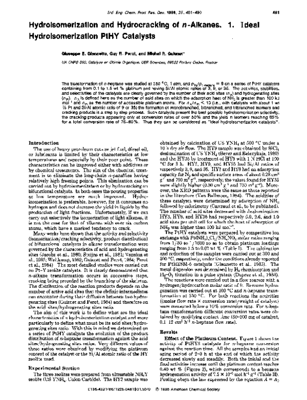 (PDF) Hydroisomerization and hydrocracking of n-alkanes. 3. n-Heptane ...