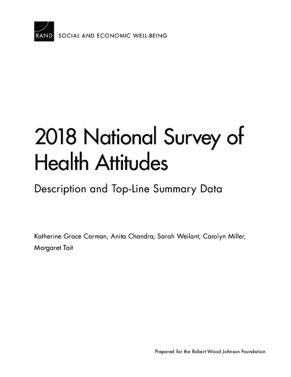 (PDF) 2018 National Survey of Health Attitudes: Description and Top ...
