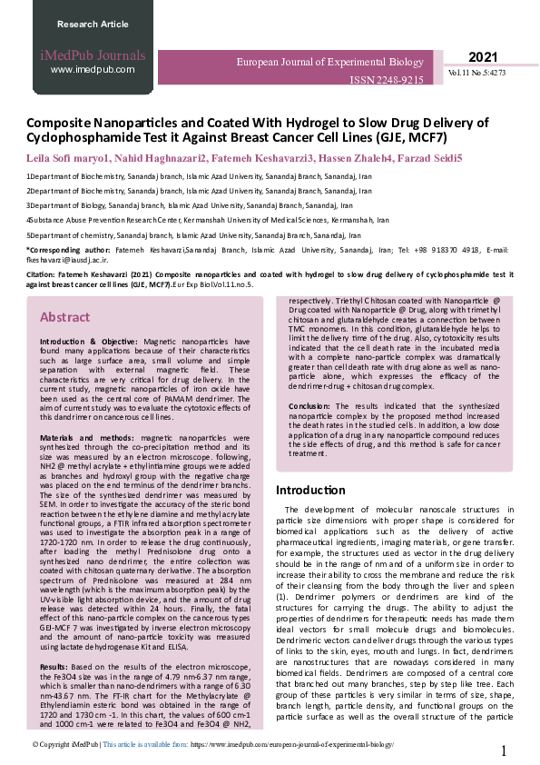 (PDF) Composite Nanoparticles and Coated With Hydrogel to Slow Drug ...