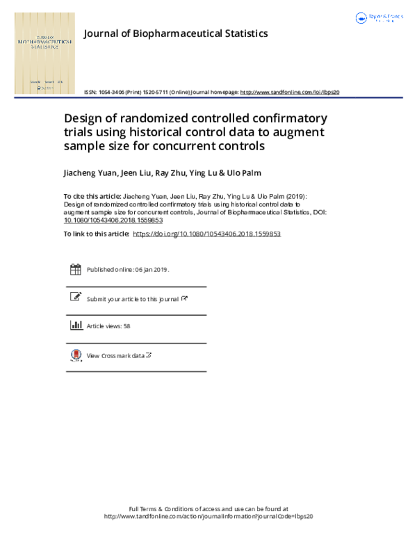 Pdf Design Of Randomized Controlled Confirmatory Trials Using Historical Control Data To