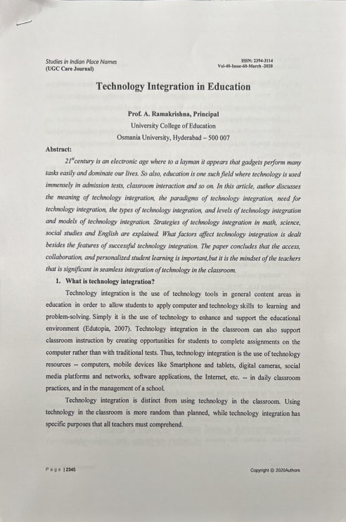 (PDF) Technology Integration in Education