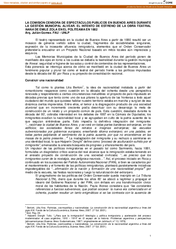 (PDF) La Comisión Censora de Espectáculos Públicos en Buenos Aires ...