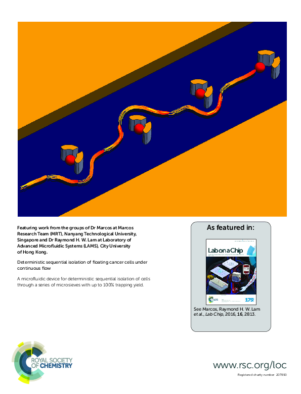 Pdf Deterministic Sequential Isolation Of Floating Cancer Cells Under Continuous Flow Marcos