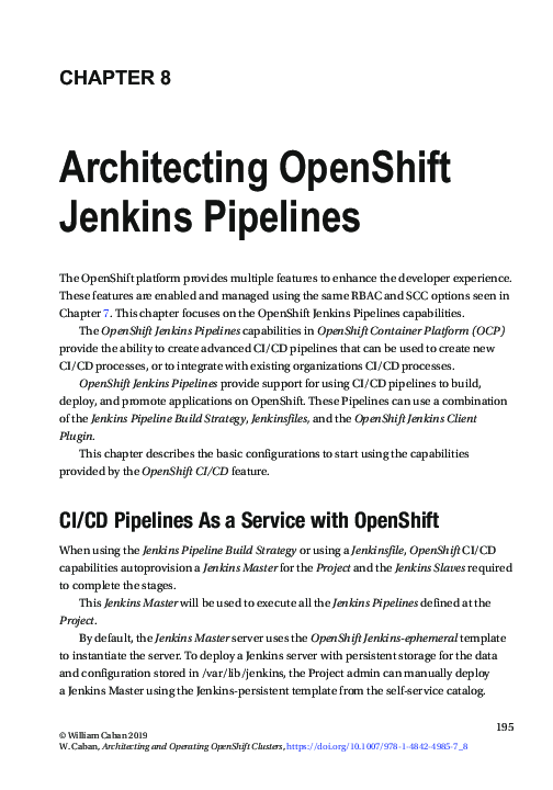 (PDF) Architecting OpenShift Jenkins Pipelines | William Caban ...