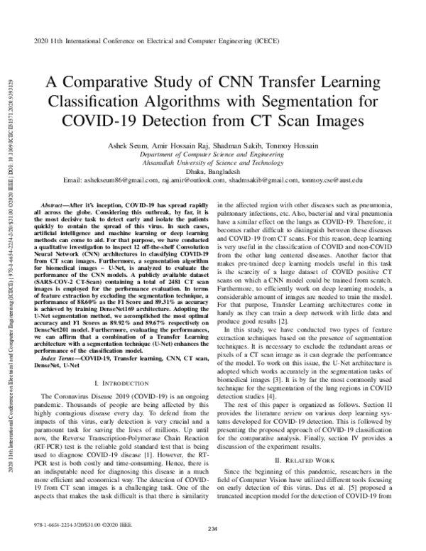 (PDF) A Comparative Study of CNN Transfer Learning Classification ...