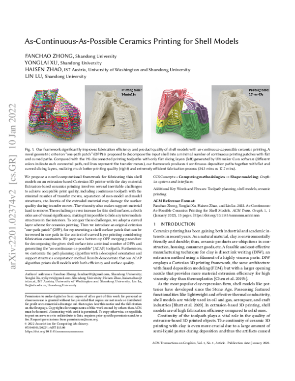 (PDF) As-Continuous-As-Possible Ceramics Printing for Shell Models