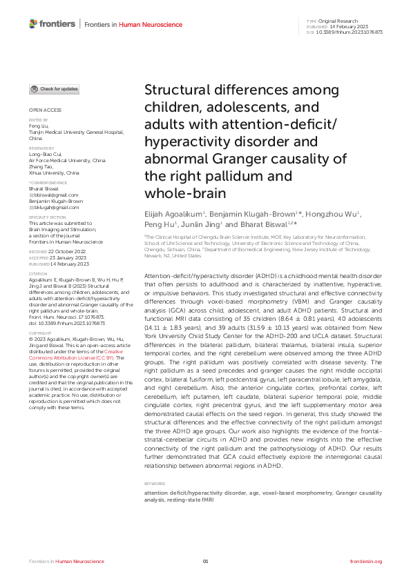 (PDF) Structural differences among children, adolescents, and adults ...