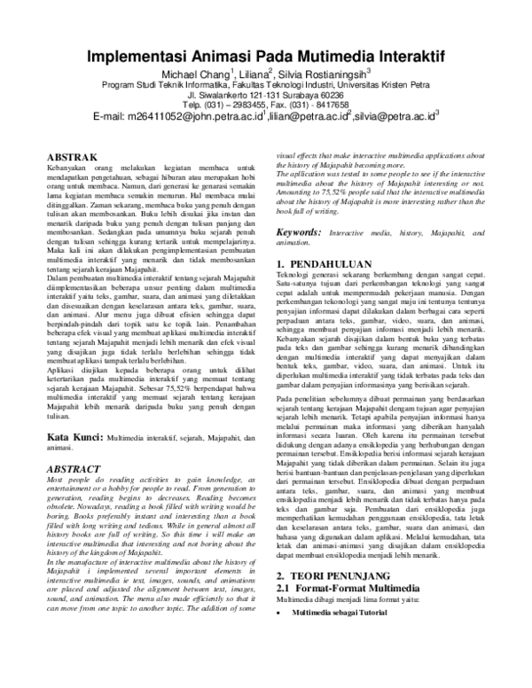 (PDF) Implementasi Animasi Pada Multimedia Interaktif