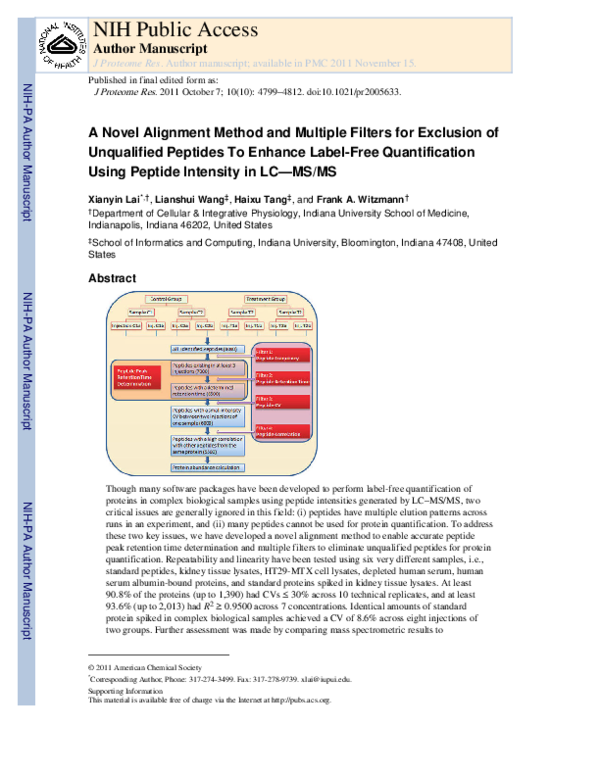 (PDF) A Novel Alignment Method and Multiple Filters for Exclusion of ...