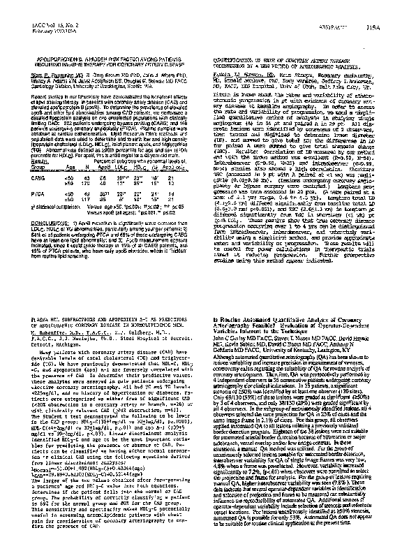 (PDF) Quantification of rate of coronary artery disease progression by ...