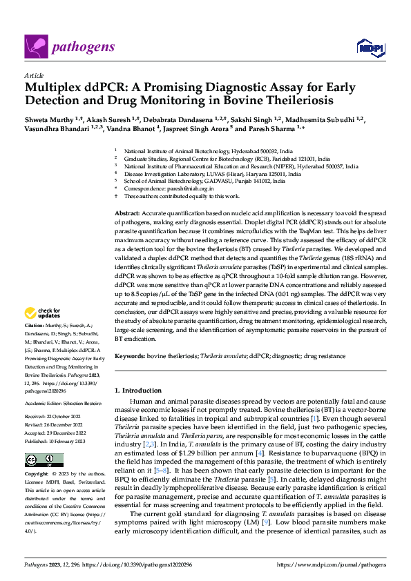 (PDF) Multiplex ddPCR: A Promising Diagnostic Assay for Early Detection and Drug Monitoring in ...