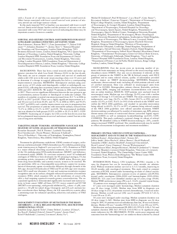 (PDF) Primary Central Nervous System Lymphoma – Management and Outcome ...