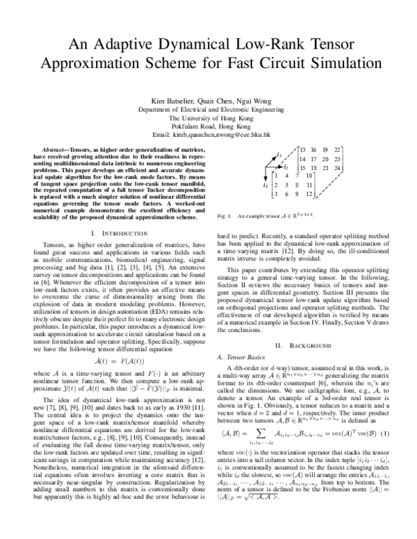 (PDF) An adaptive dynamical low-rank tensor approximation scheme for ...