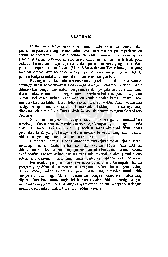(PDF) CAI bidding bridge dengan menggunakan sistem precision