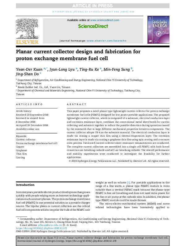 (PDF) Planar current collector design and fabrication for proton ...