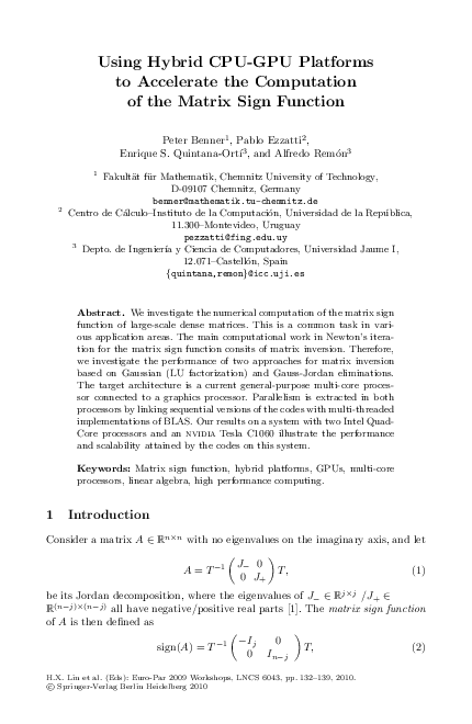 (PDF) Using Hybrid CPU-GPU Platforms to Accelerate the Computation of ...