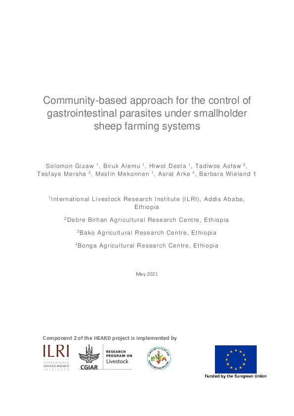 (PDF) Community-based approach for the control of gastrointestinal ...