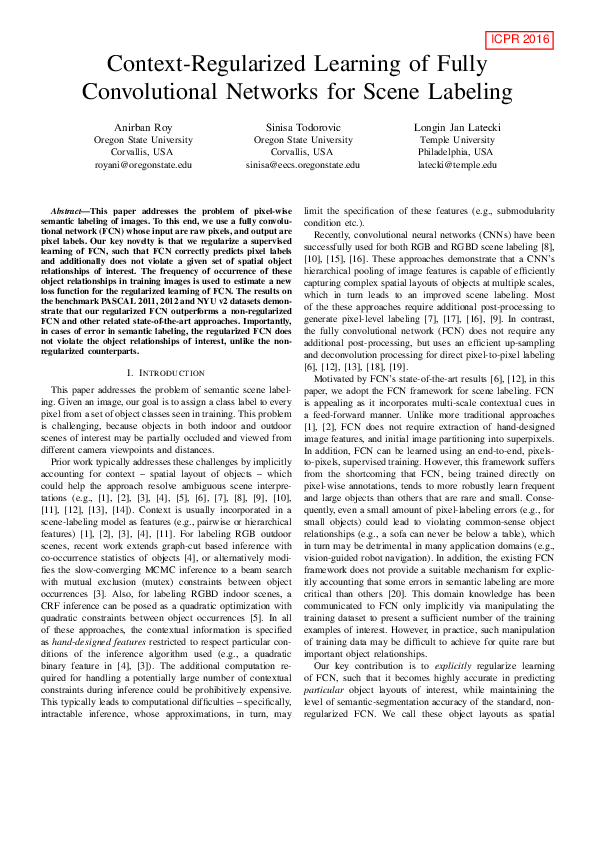 (PDF) Context-regularized learning of fully convolutional networks for scene labeling