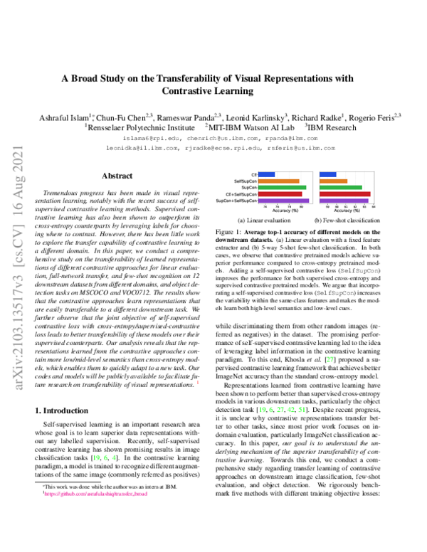 (PDF) A Broad Study on the Transferability of Visual Representations ...
