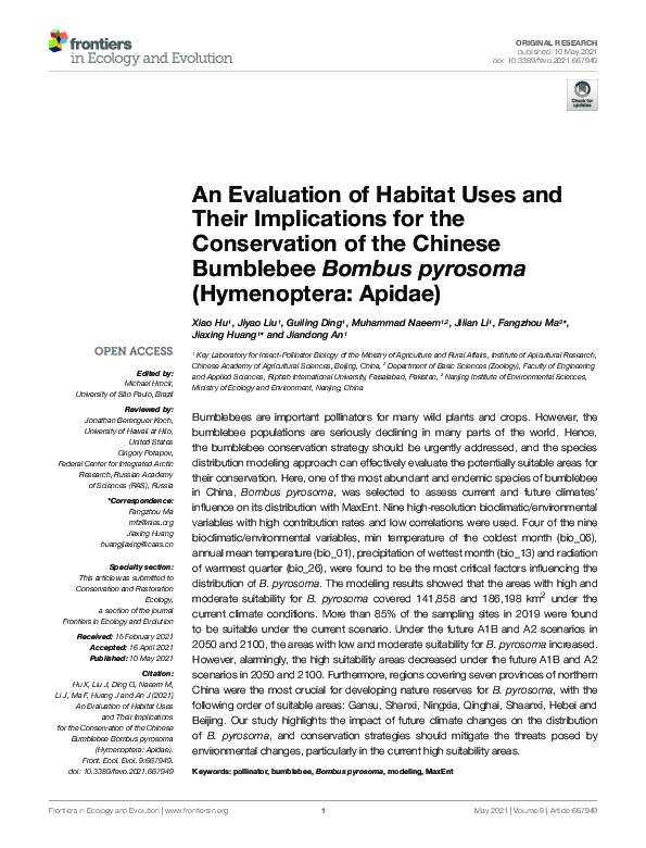 (PDF) An Evaluation of Habitat Uses and Their Implications for the ...