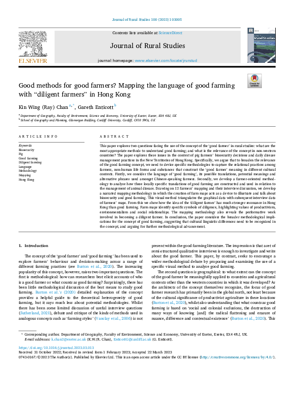 (PDF) Good methods for good farmers? Mapping the language of good ...