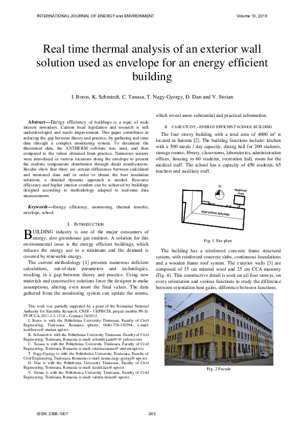 (PDF) Real time thermal analysis of an exterior wall solution used as ...