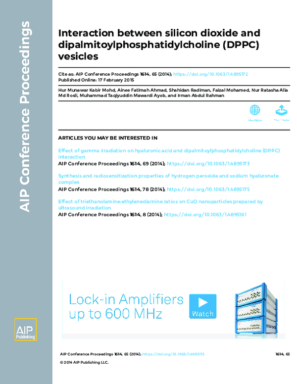 (PDF) Interaction between silicon dioxide and ...