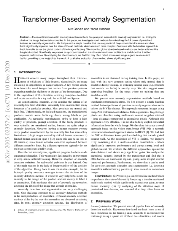 Pdf Transformer Based Anomaly Segmentation 9676