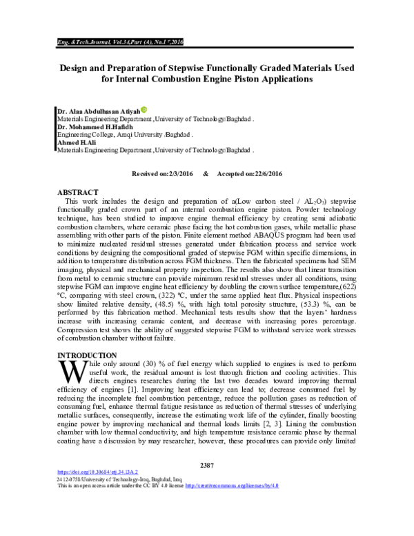 Pdf Design And Preparation Of Stepwise Functionally Graded Materials Used For Internal