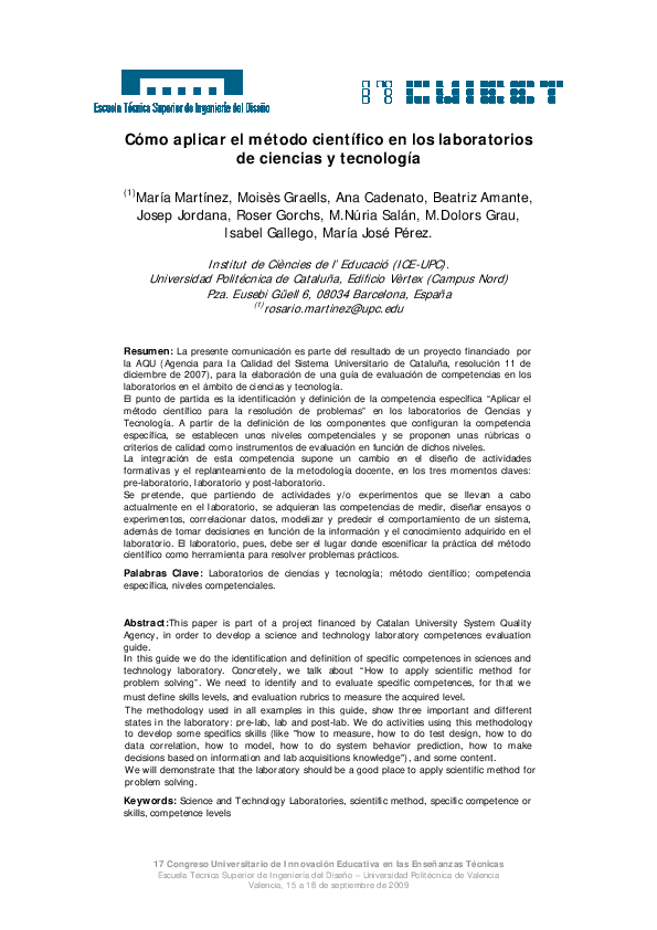 (PDF) Cómo aplicar el método científico en los laboratorios de ciencias ...