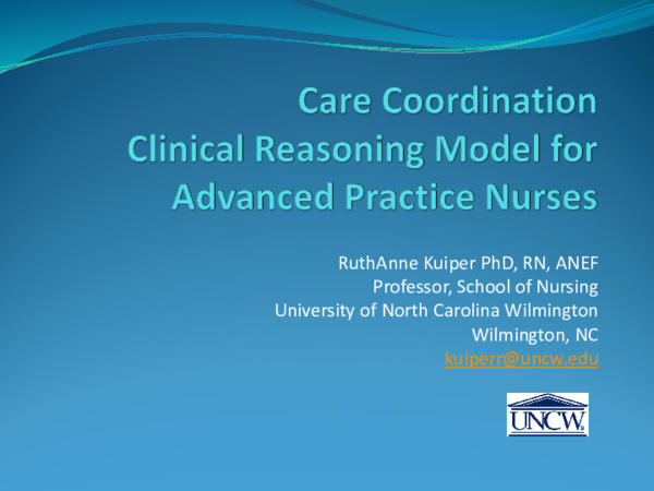 (PDF) Care Coordination Clinical Reasoning Model for Advanced Practice ...