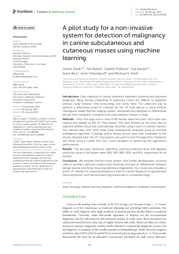 (PDF) A pilot study for a non-invasive system for detection of ...