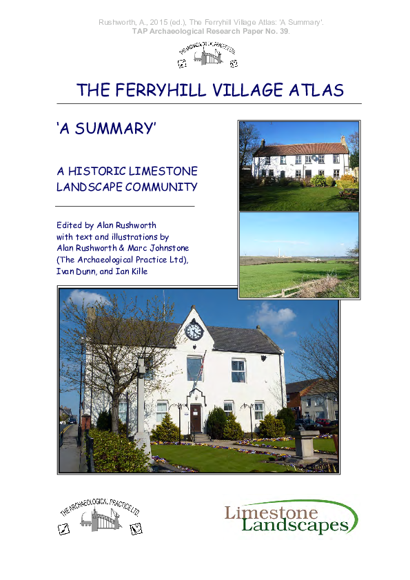 (PDF) TAP ResearchPaper039-SUMMARY BOOKLET FERRYHILL ATLAS