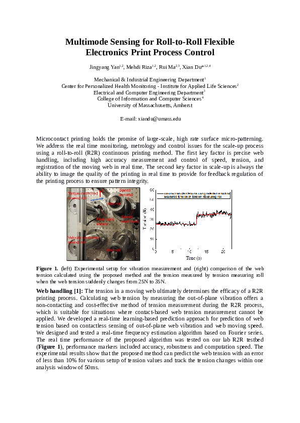 (PDF) Multimode Sensing for Roll-to-Roll Flexible Electronics Print Process Control