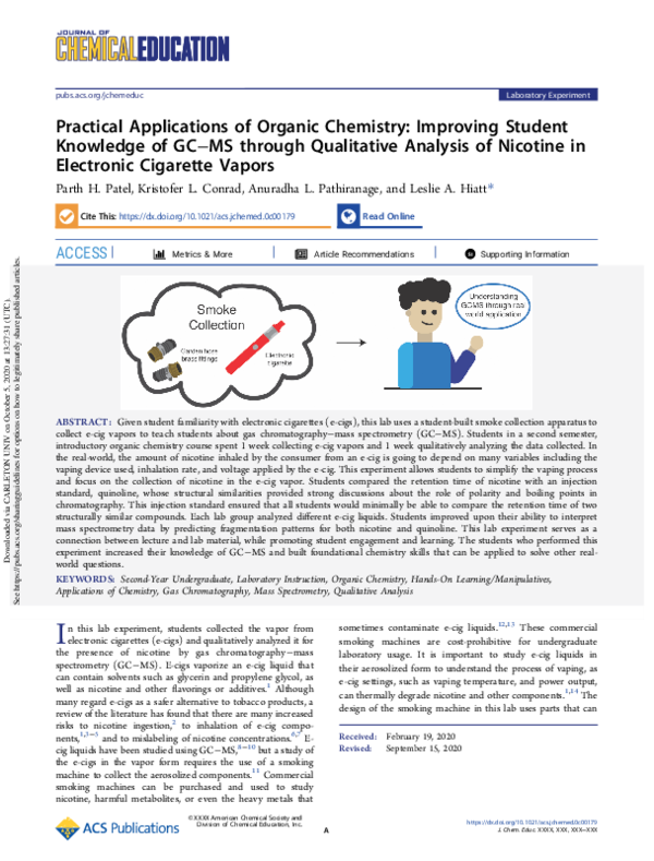 (PDF) Practical Applications of Organic Chemistry: Improving Student ...