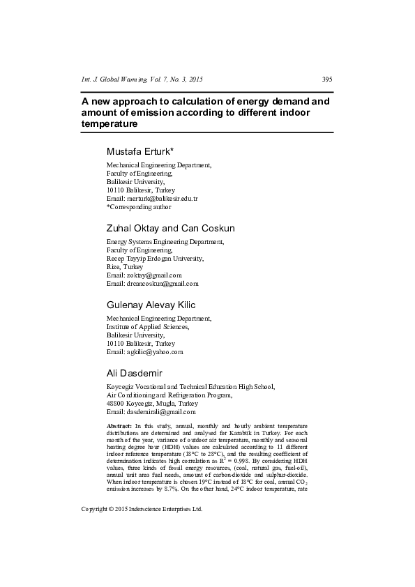 (PDF) A new approach to calculation of energy demand and amount of ...