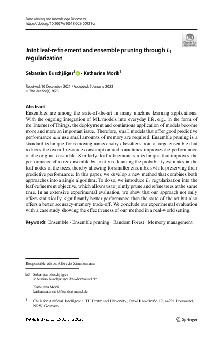 (PDF) Joint leaf-refinement and ensemble pruning through $$L_1$$ regularization