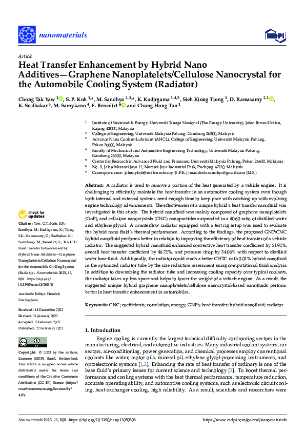 (PDF) Hybrid Nano Additives for Radiator Efficiency