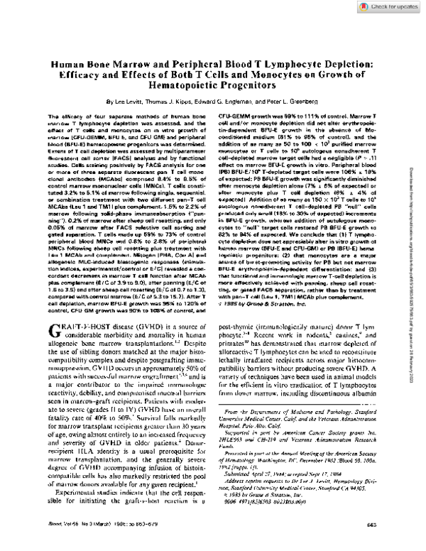 (PDF) Human bone marrow and peripheral blood T lymphocyte depletion ...