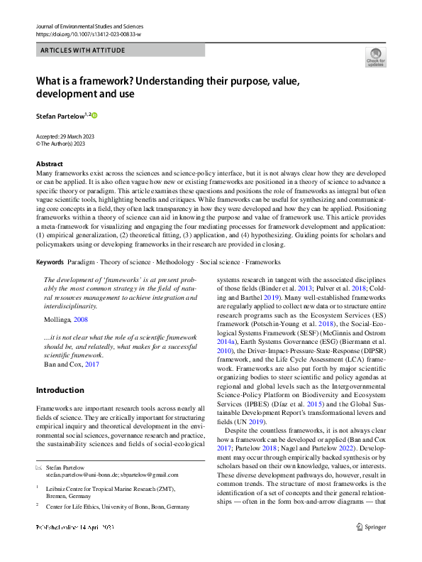 (PDF) What is a framework? Understanding their purpose, value ...