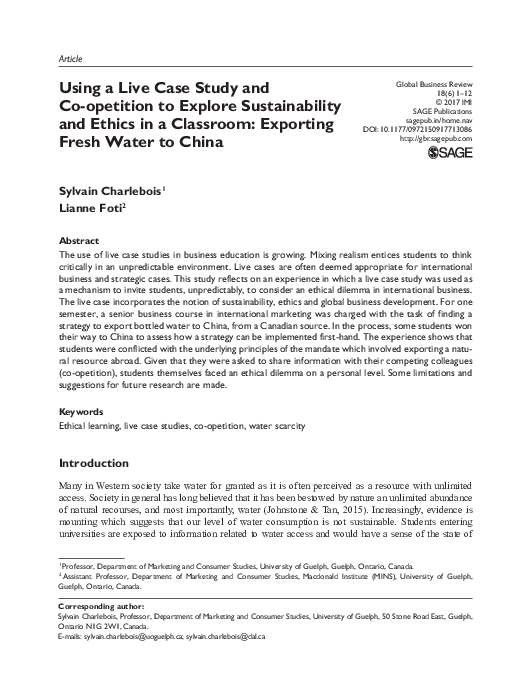 (PDF) Using a Live Case Study and Co-opetition to Explore ...