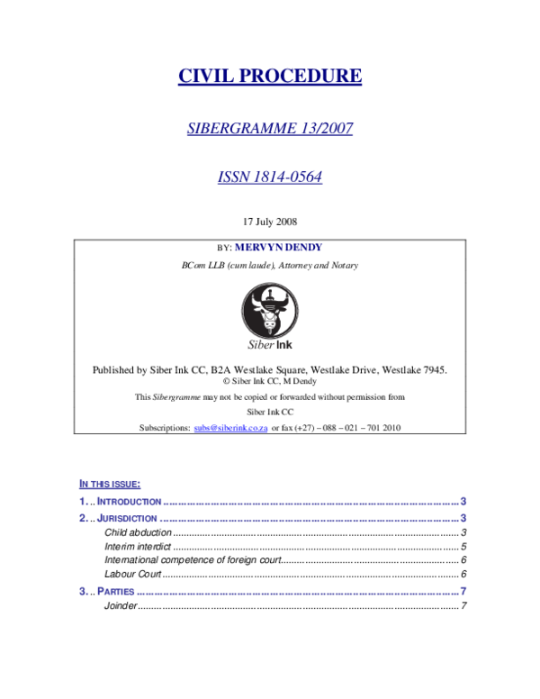 (PDF) Civil Procedure