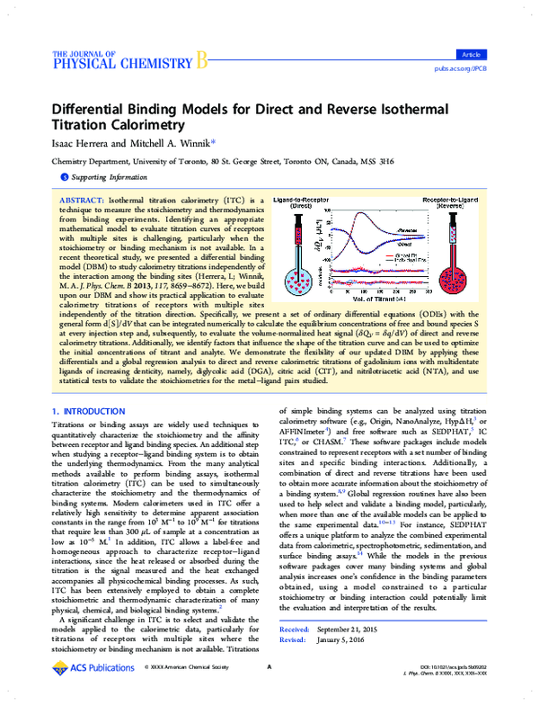 (PDF) Differential Binding Models for Direct and Reverse Isothermal ...