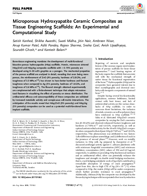 (PDF) Microporous Hydroxyapatite Ceramic Composites as Tissue ...