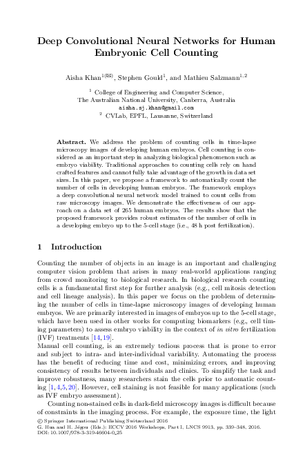 (PDF) Deep Convolutional Neural Networks for Human Embryonic Cell Counting