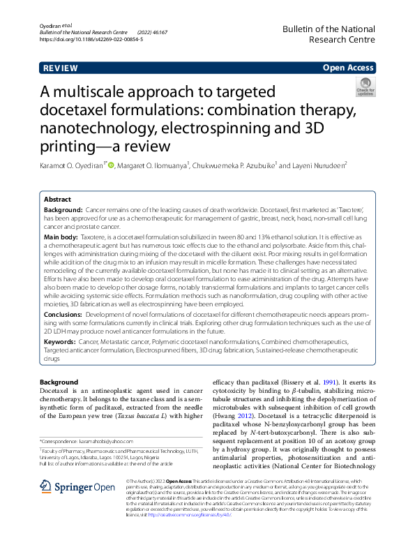 Pdf A Multiscale Approach To Targeted Docetaxel Formulations Combination Therapy