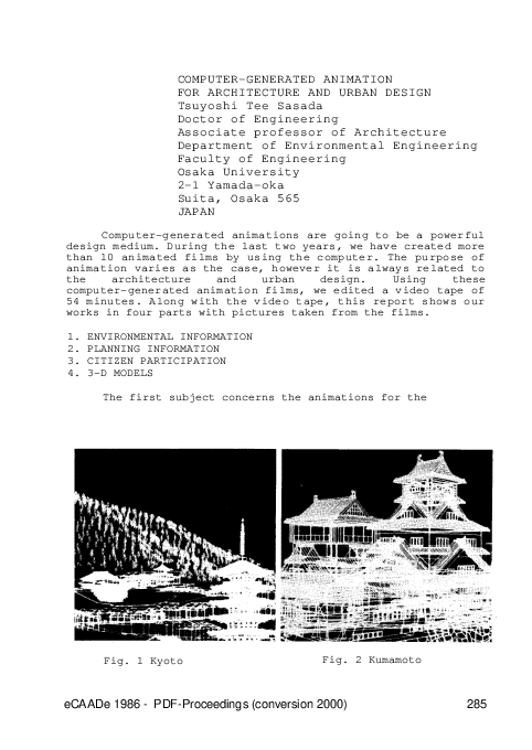 (PDF) Computer-Generated Animation for Architecture and Urban Design